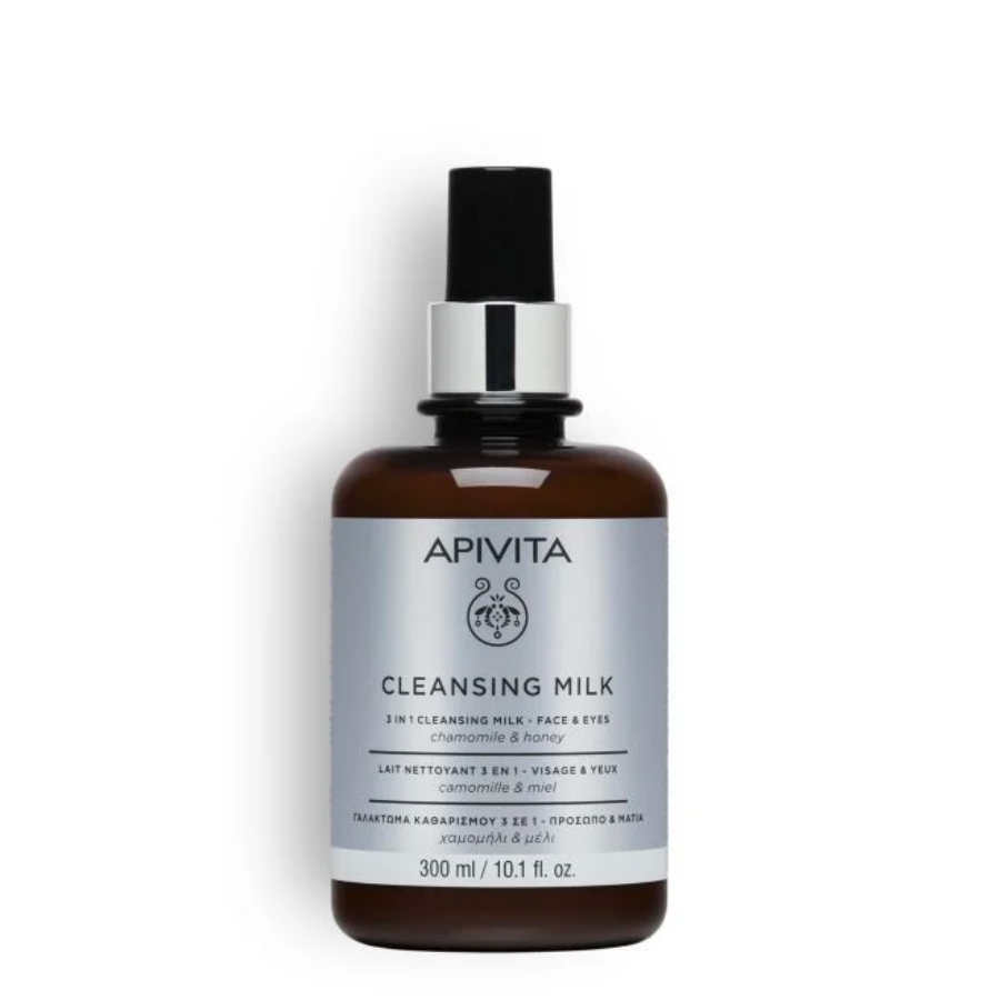 Apivita Cleansing Milk 3 in 1 Face and Eyes 300ml – FarmatoGo