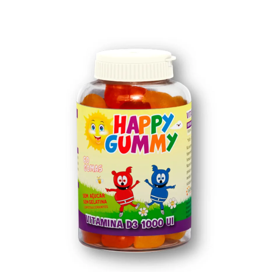 Happy Gummy Vitamin D3 1000 IU Gomas x60 – FarmatoGo