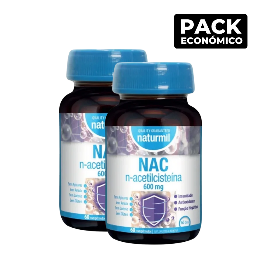 Naturmil NAC N-Acetilcisteína 600 mg Comprimidos 2x60 – FarmatoGo